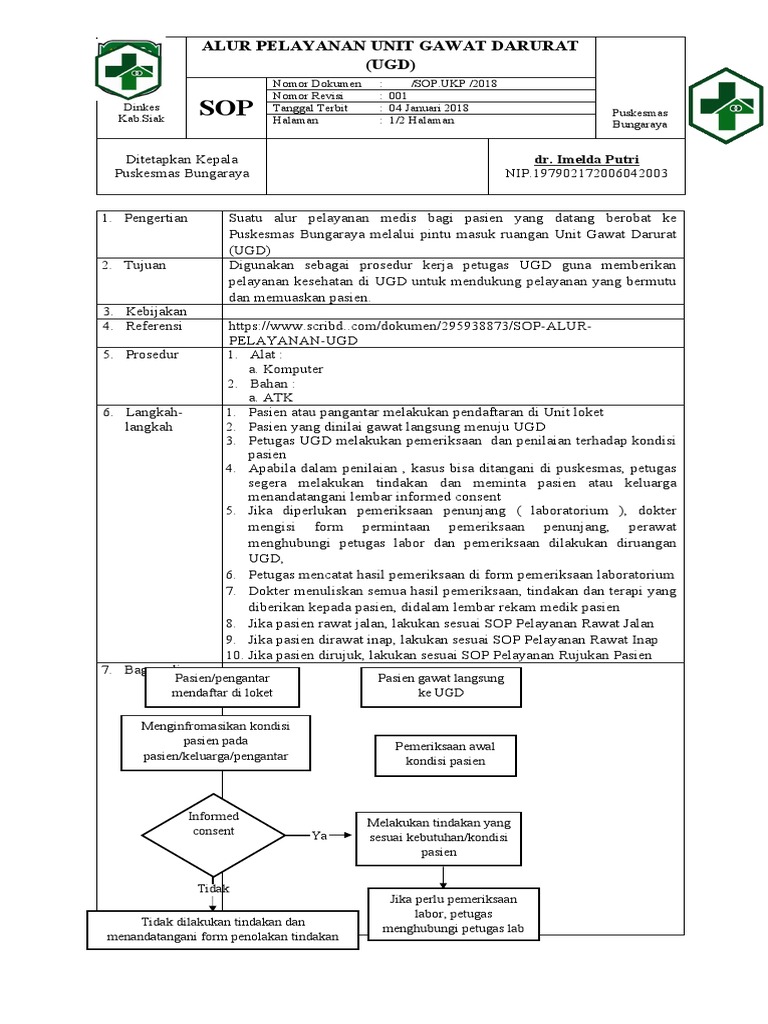 SOP Alur Pelayanan UGD | PDF