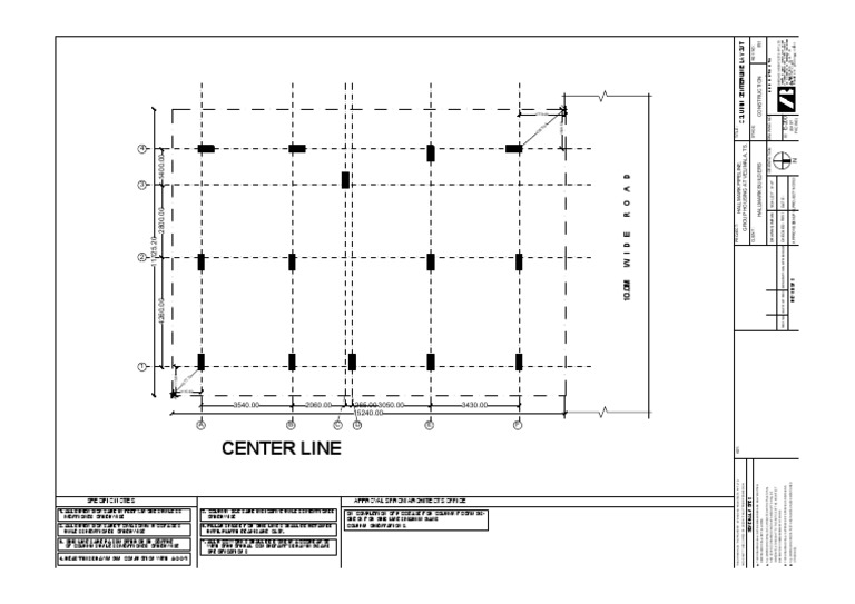 Structural Drawing Specifications and Dimension Details for Building ...