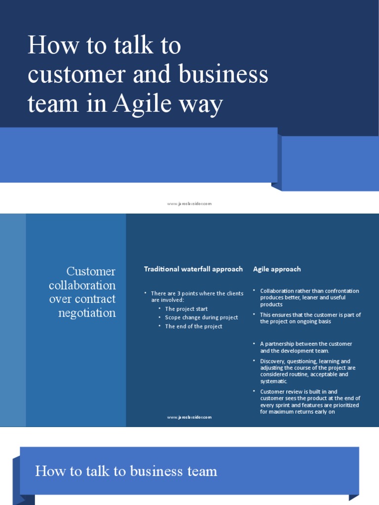 How To Talk To Customer and Business Team - Scribd | PDF | Agile ...