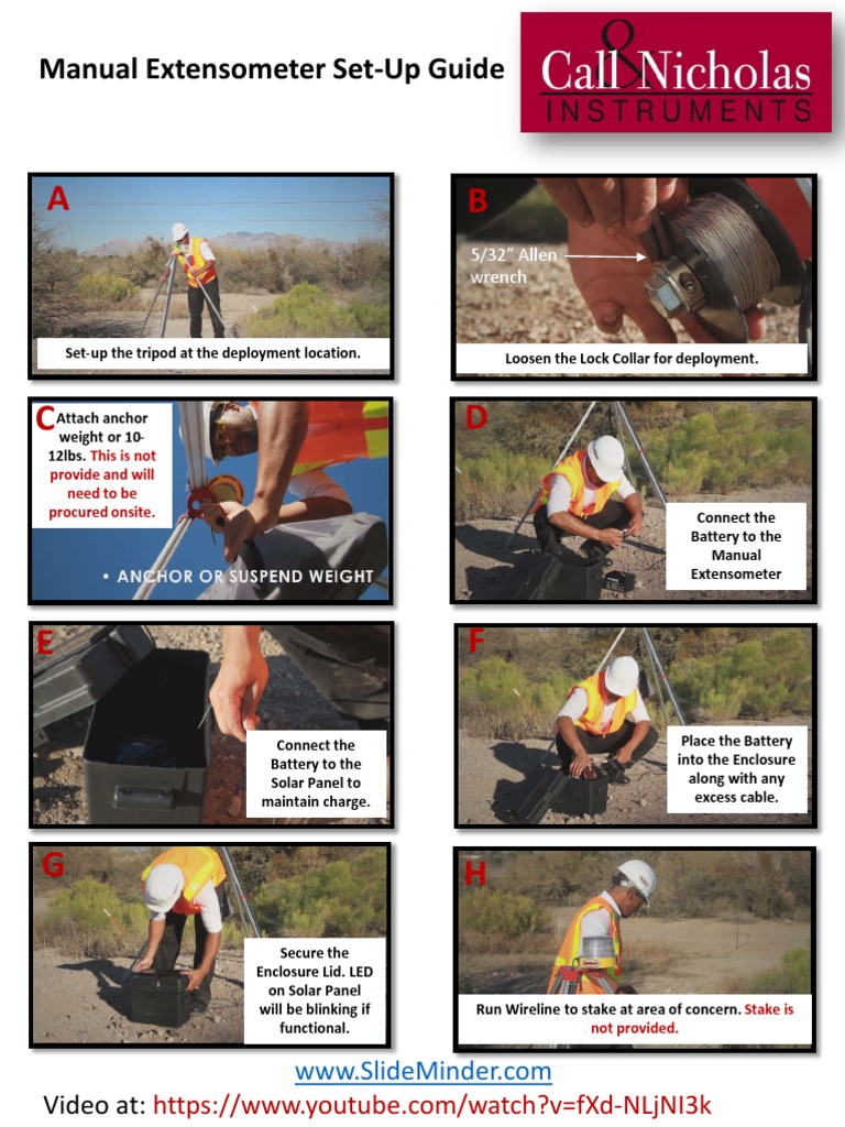 Manual Extensometer Set-Up Guide: Video at | PDF | Manufactured Goods ...