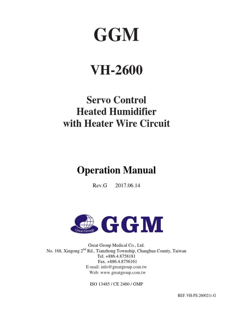 VH-2600 Operation Manual Rev G (CE2460) 20170710 PDF | PDF | Mains ...