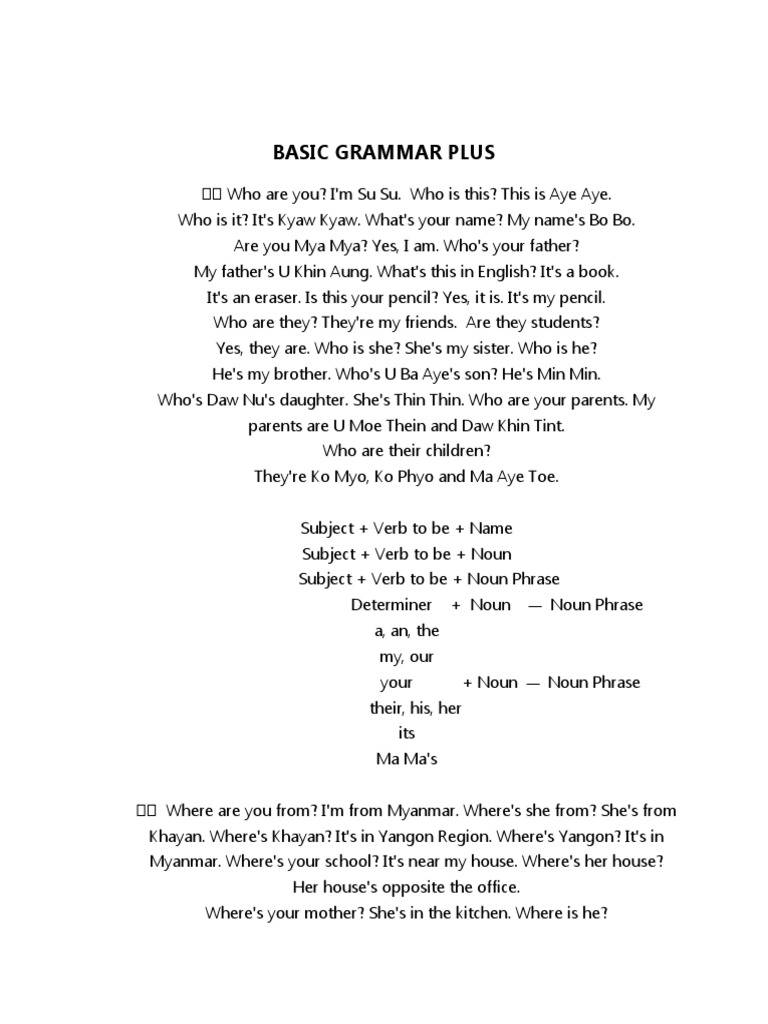 Grammar Plus | PDF | Verb | Adjective