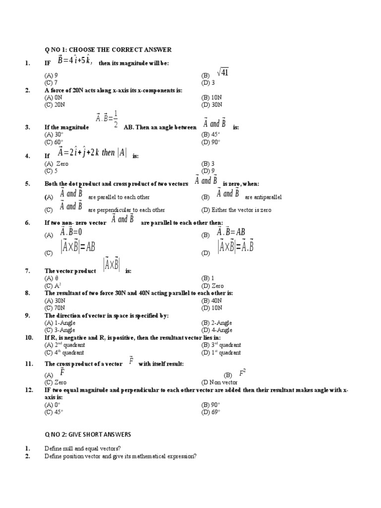 Chapter 2 Full Pdf Euclidean Vector Cartesian Coordinate System