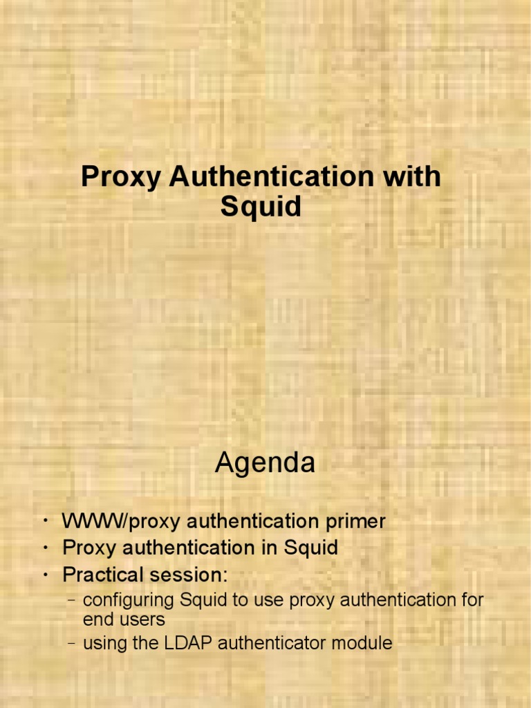Proxy Authentication With Squid | PDF | Proxy Server | Hypertext Transfer Protocol