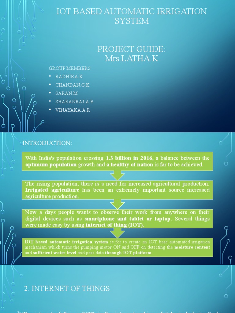 Iot Based Automatic Irrigation System | Download Free PDF | Internet Of Things | Arduino