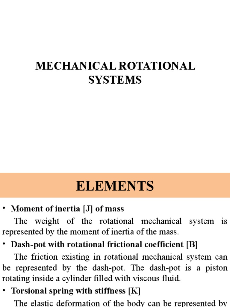 Mechanical Rotational Systems | PDF | Torque | Mechanics