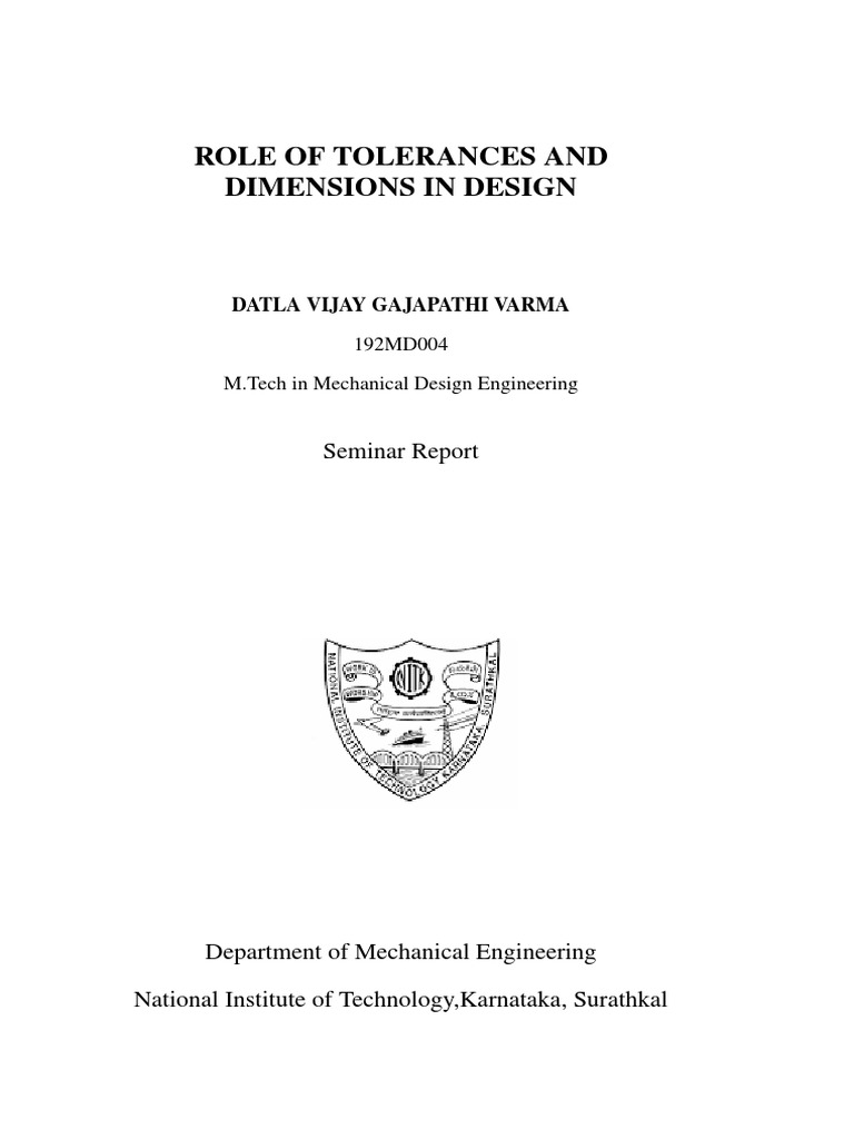 Role of Tolerances and Dimensions in Design | PDF | Engineering Tolerance | Loss Function