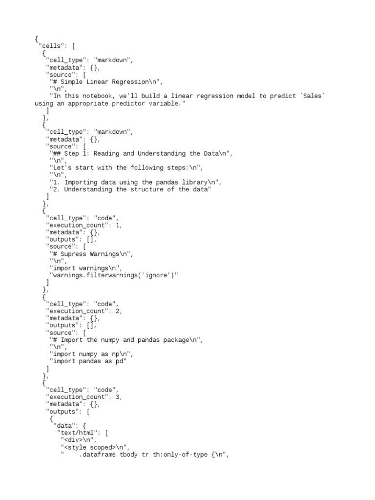 Simple Linear Regression PDF | PDF | Linear Regression | Dependent And ...