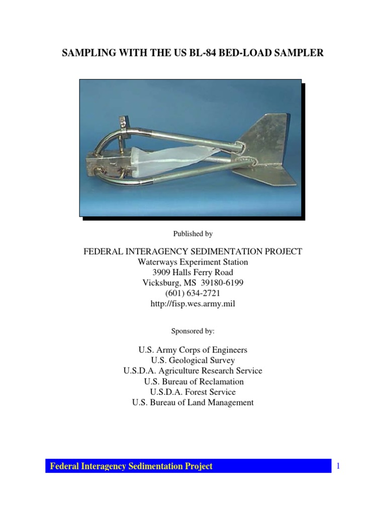 Sampling With The Us Bl-84 Bed-Load Sampler: Federal Interagency ...