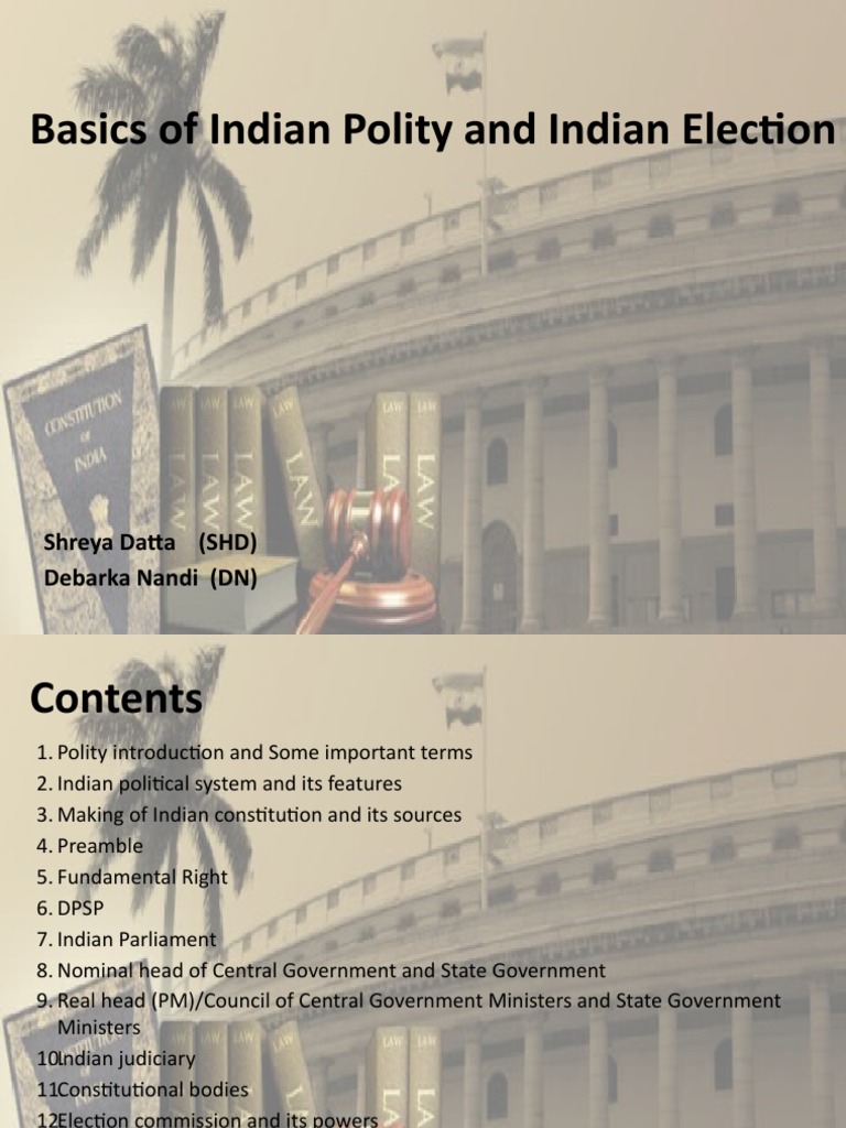 Indian Polity - Knowledge Session - PPT - Updated | PDF | Government ...