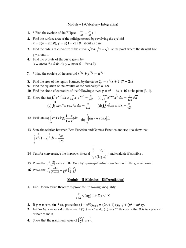 BS M101 - Model Questions | PDF | Linear Map | Basis (Linear Algebra)