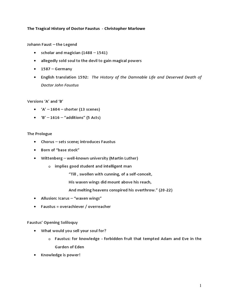 Week 8 - Doctor Faustus | PDF | Helen Of Troy | Mythology