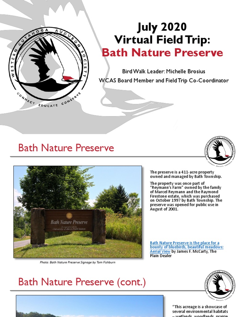 Virtual Field Trip Report To Bath Nature Preserve July 2020 | PDF ...