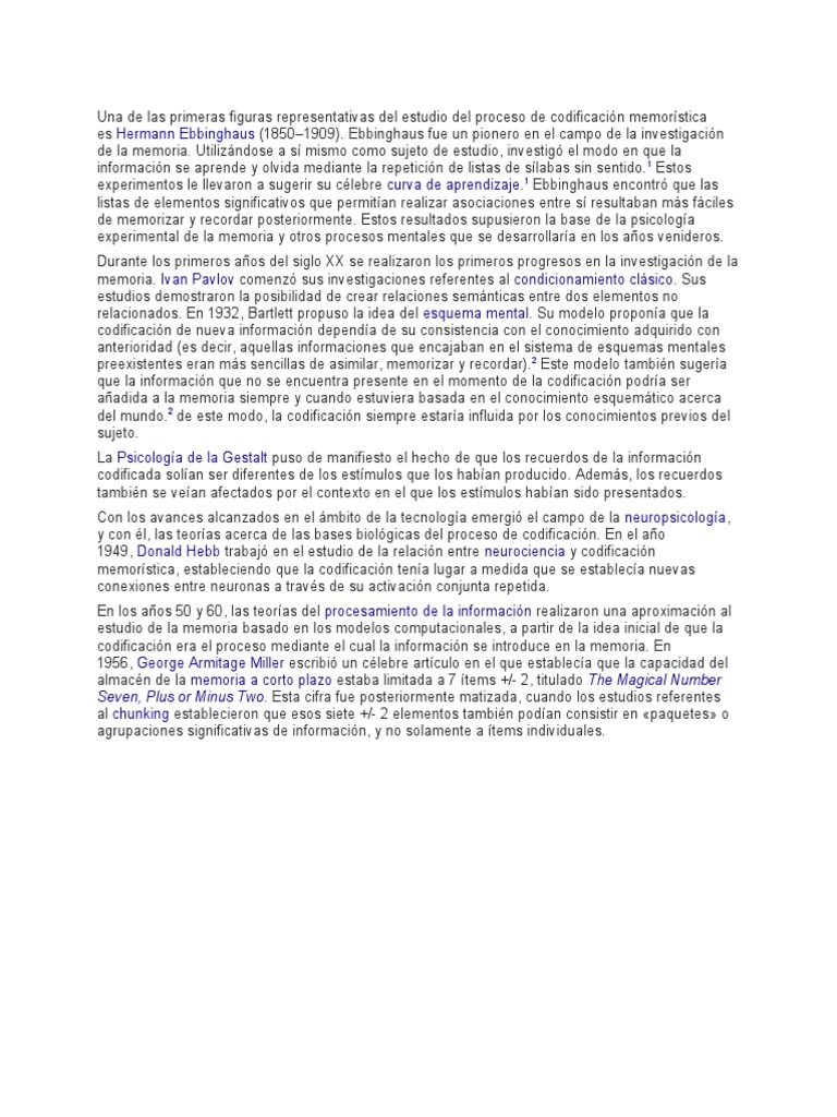 Hermann Ebbinghaus: The Magical Number Seven, Plus or Minus Two | PDF ...