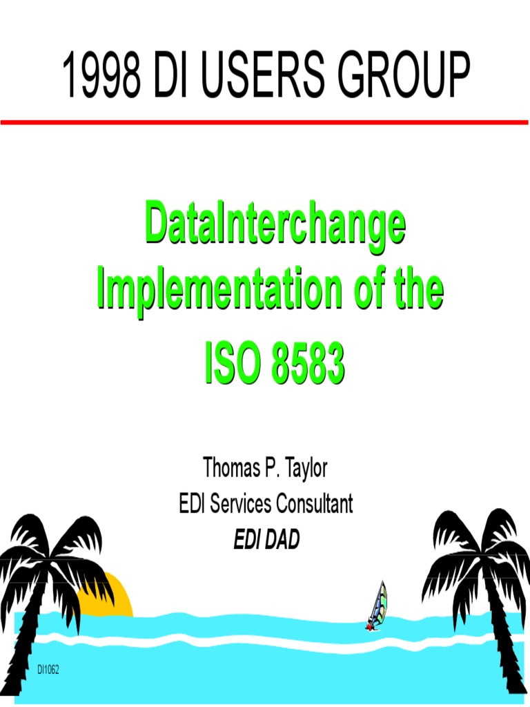 1998 Di Users Group: Datainterchange Implementation of The Iso 8583 ...
