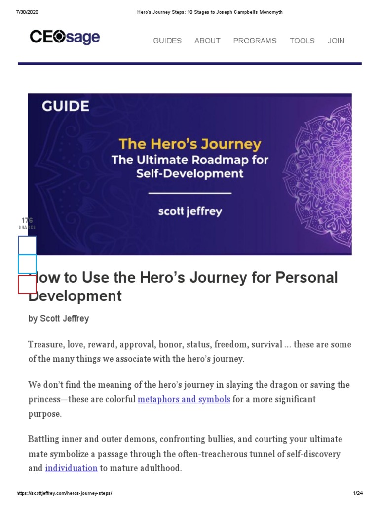 Hero's Journey Steps - 10 Stages To Joseph Campbell's Monomyth | PDF | Hero