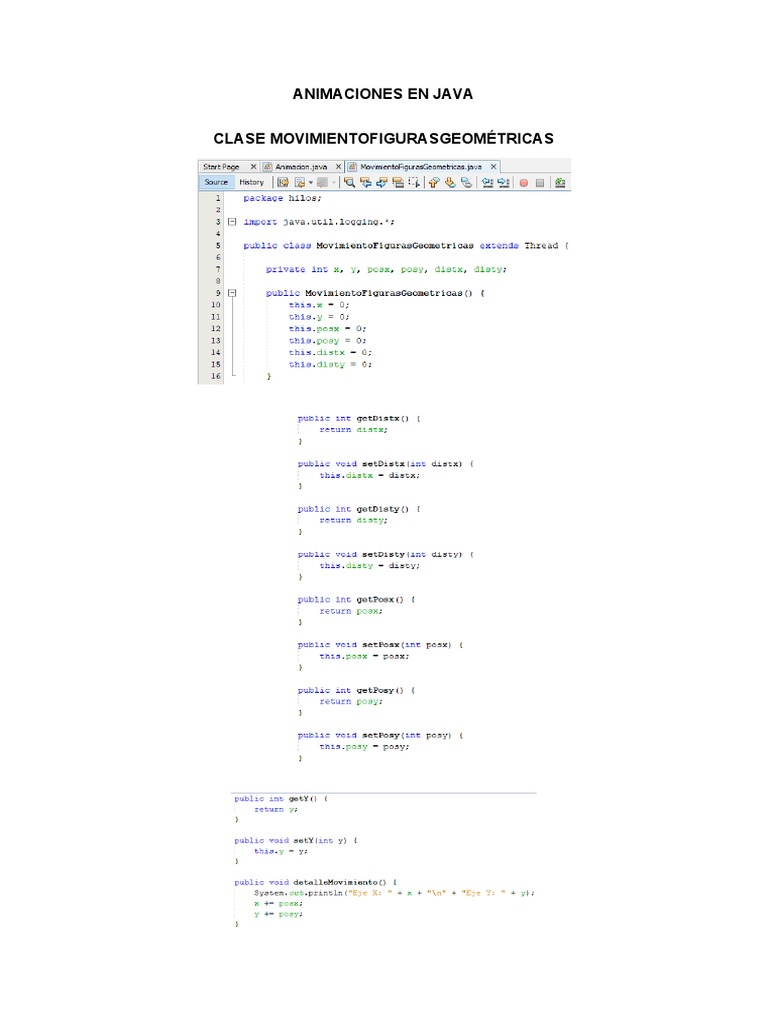 Animaciones en Java | PDF