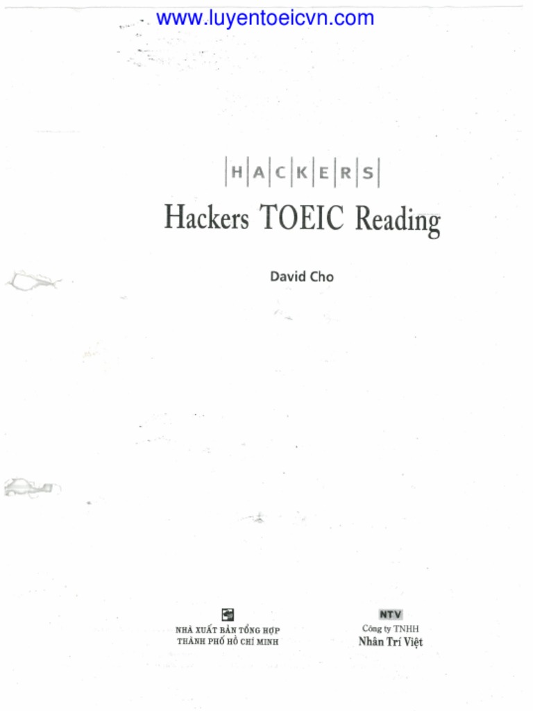Hacker TOEIC Reading Part 1 PDF | PDF