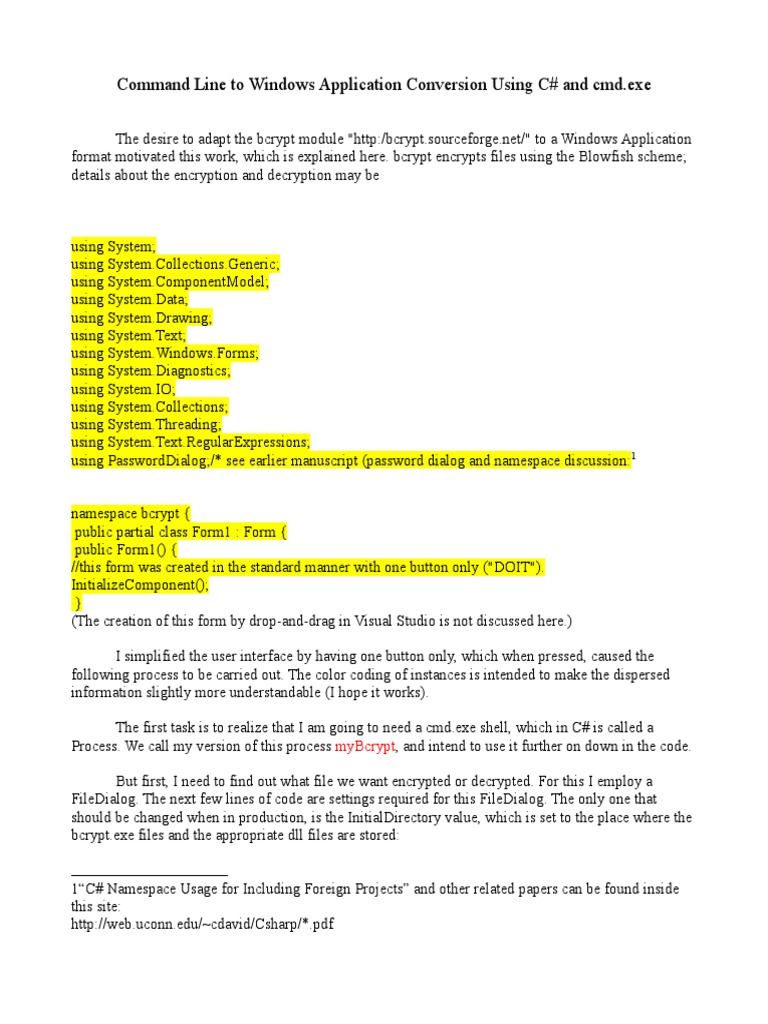Command Line To Windows Application Conversion Using C# and CMD - Exe ...