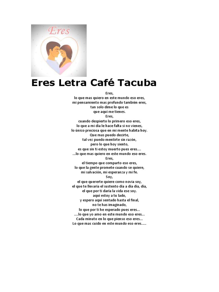 Eres Letra Café Tacuba | PDF