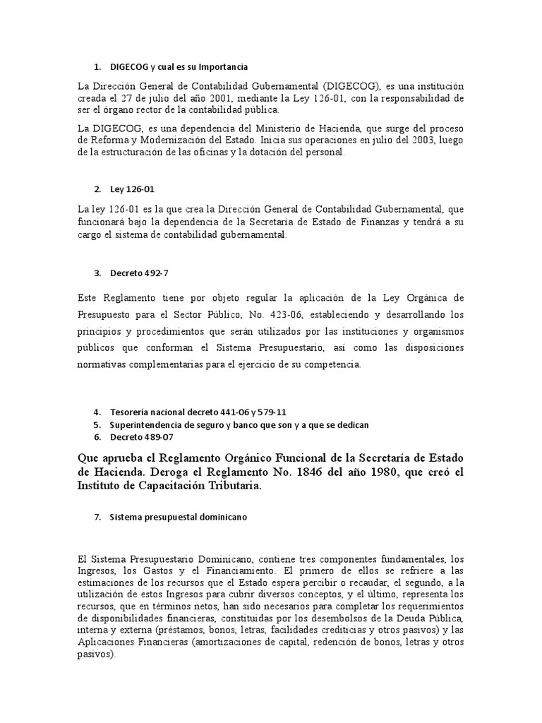 DIGECOG y Cual Es Su Importancia | PDF | Contabilidad | Presupuesto