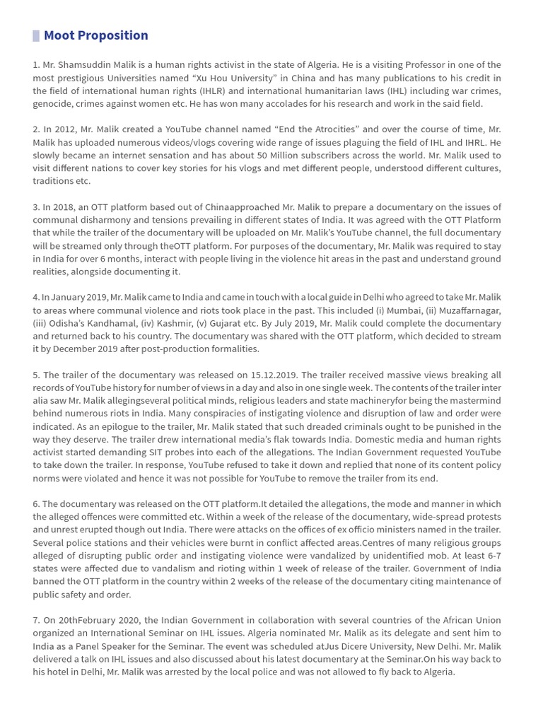 Moot Brochure | PDF | You Tube | Government Information