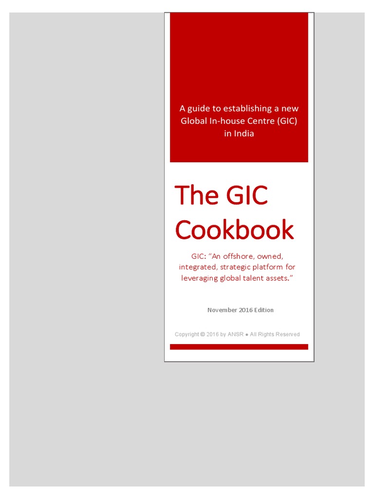 The Gic Cookbook: A Guide To Establishing A New Global In-House Centre ...