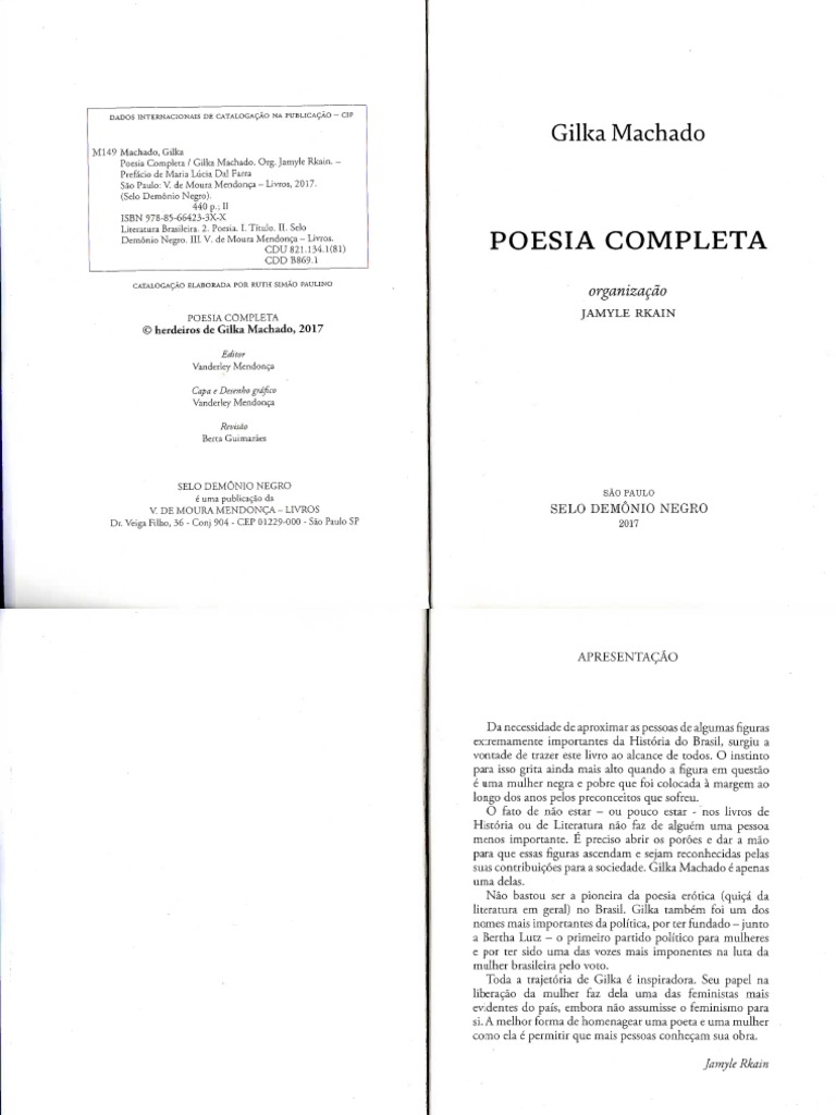 Gilka Machado. Poesia Completa - Notas Autobiográficas - Gilka A Mulher ...