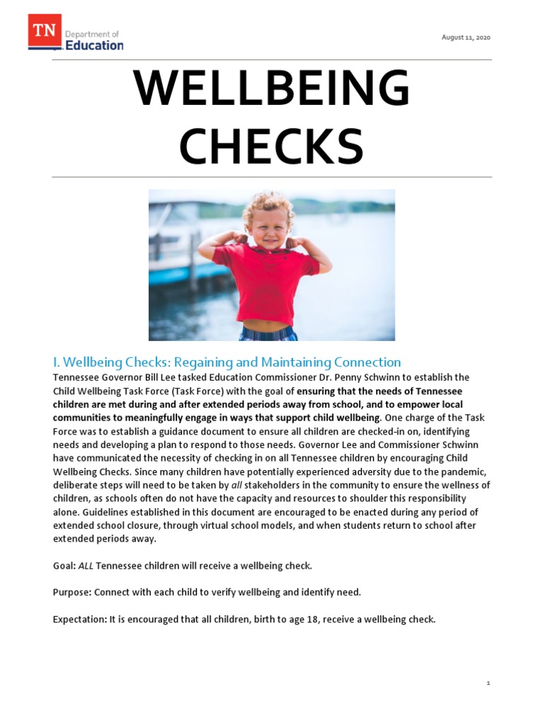 Wellbeing Checks - Publication PDF | PDF | Community | Consent