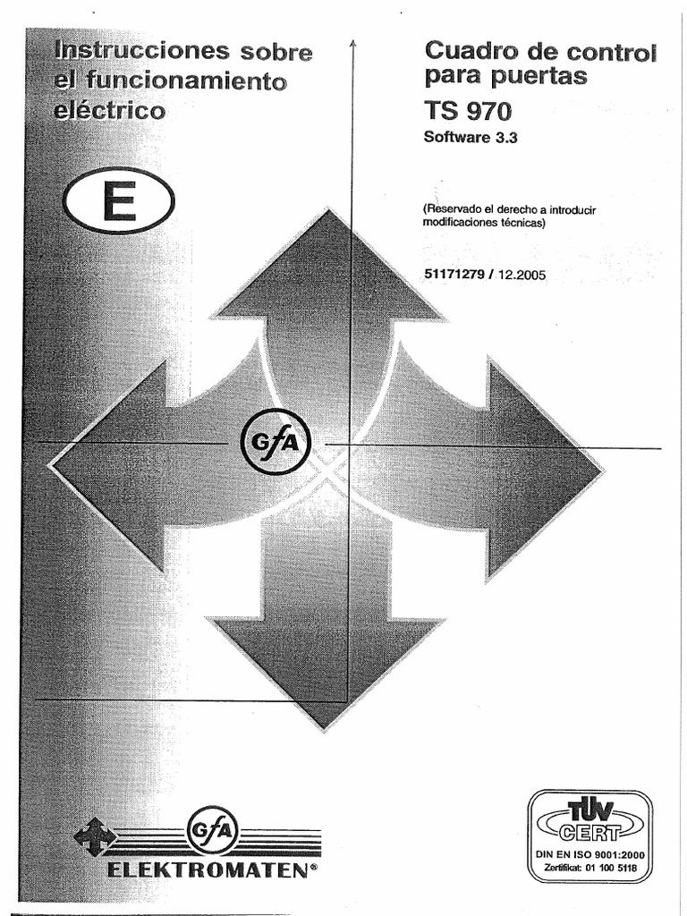 Cuadro de Control Ts 970 PDF | PDF