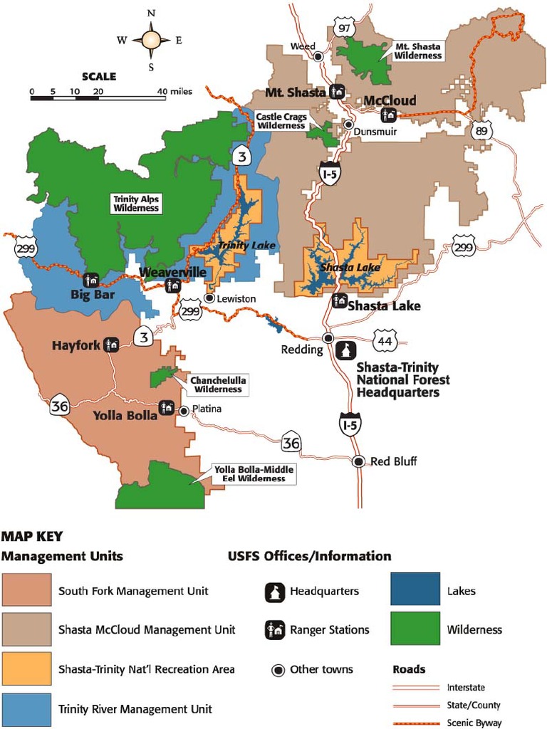 Map of Shasta Trinity National Forest | PDF