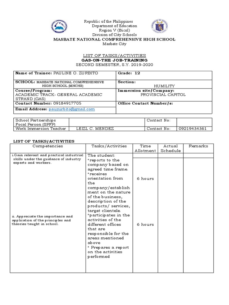Immersion Checklist | PDF | Teachers | Teaching