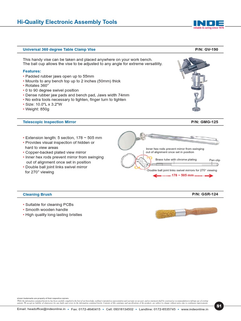 Hi-Quality Electronic Assembly Tools | PDF