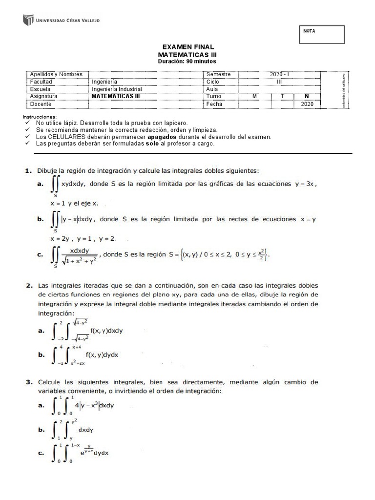 Examen Final (Pfa) | PDF