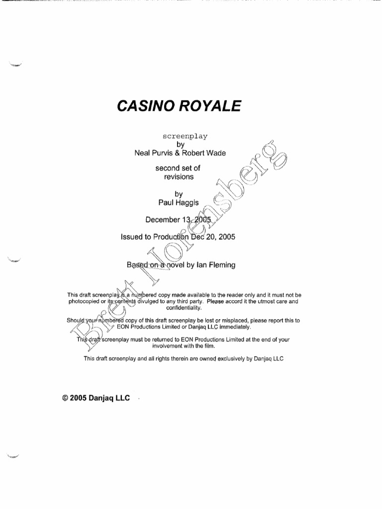 Casino Royale - Script | PDF