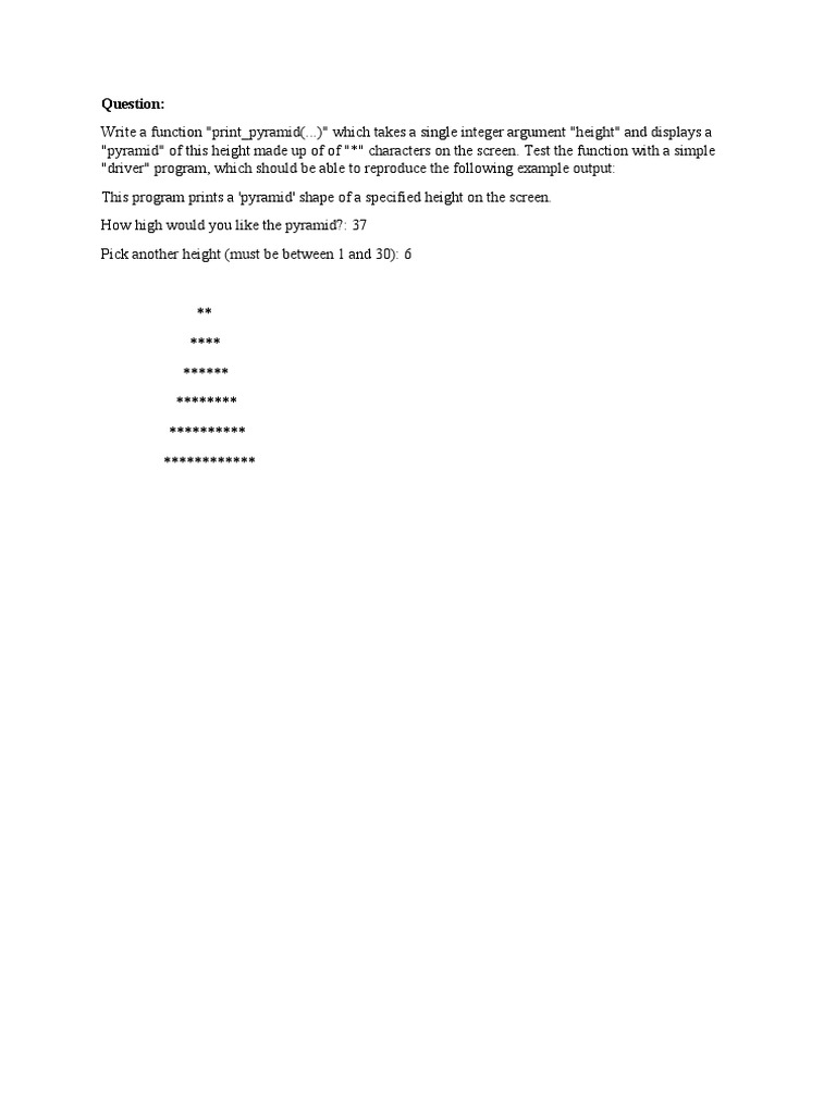 Print Pyramid Codes | PDF