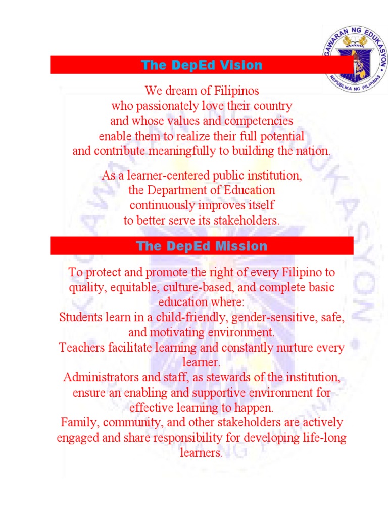 Deped Mission | PDF
