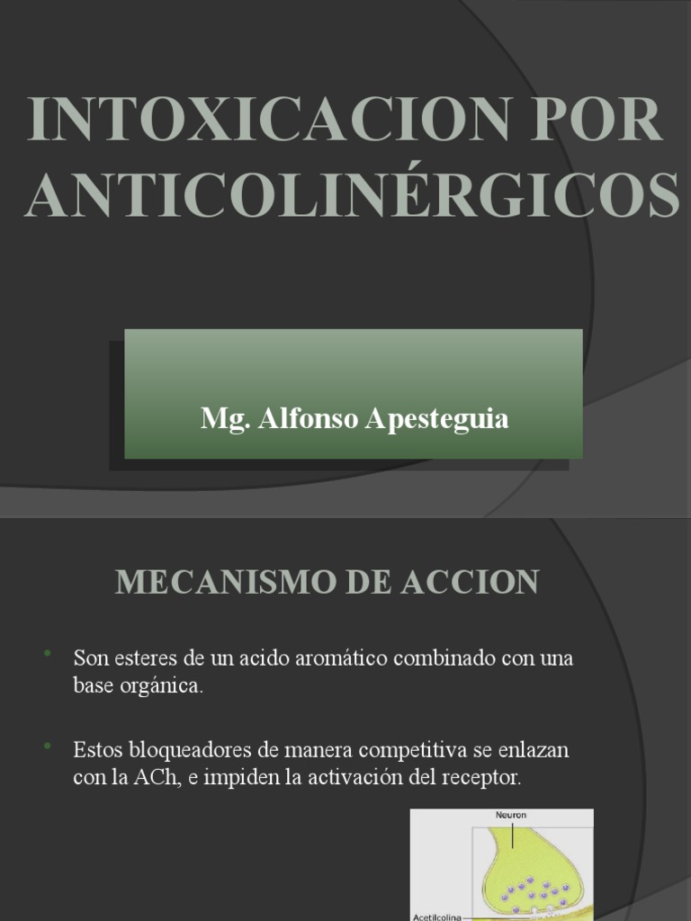 Anticolinérgicos (Ap) | PDF | Drogas | Farmacología