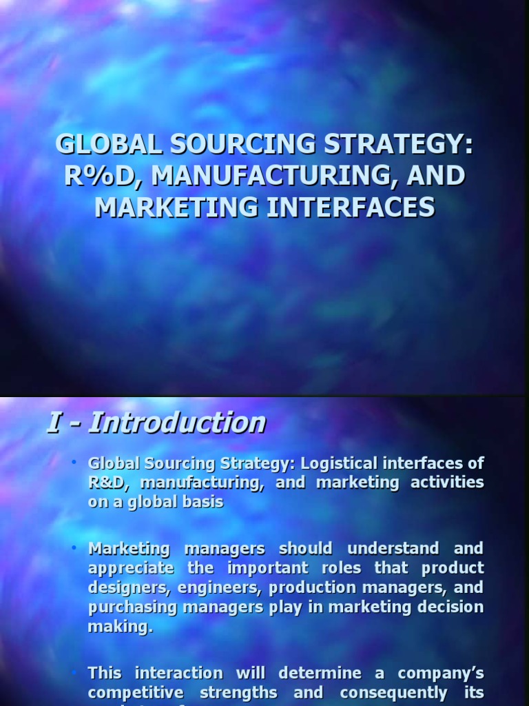 Global Sourcing Strategy | PDF | Strategic Management | Procurement