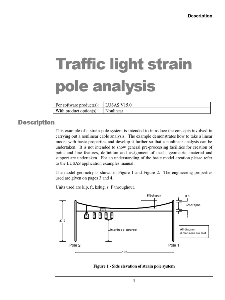 Traffic Light Strain Pole Analysis RevC | PDF | Beam (Structure ...