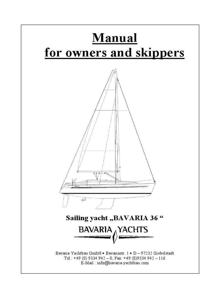 Bavaria 36 2002 2003 | PDF | Rudder | Yacht