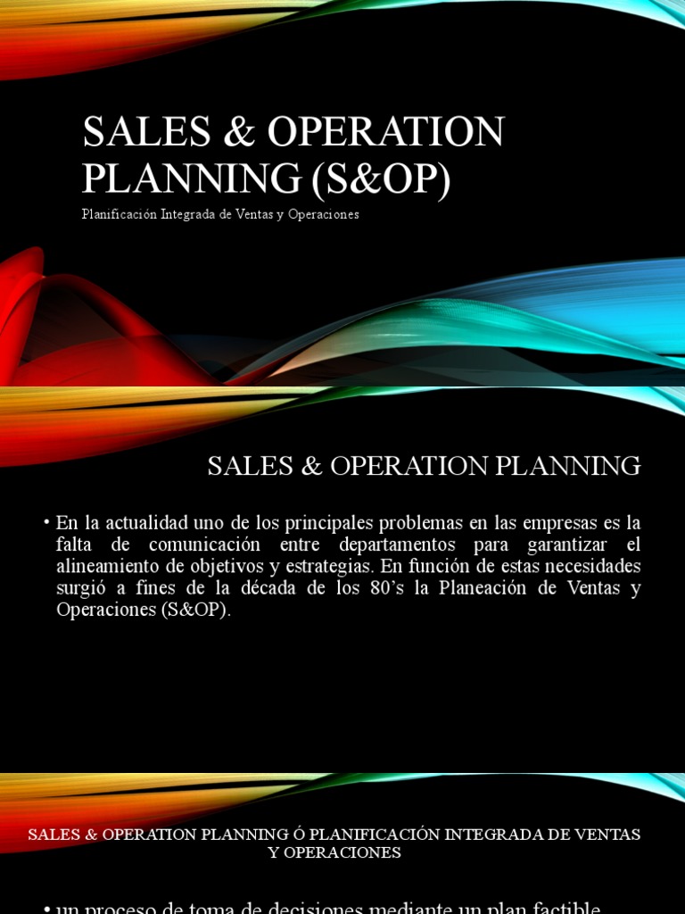 Sales & Operation Planning (S&OP) | PDF