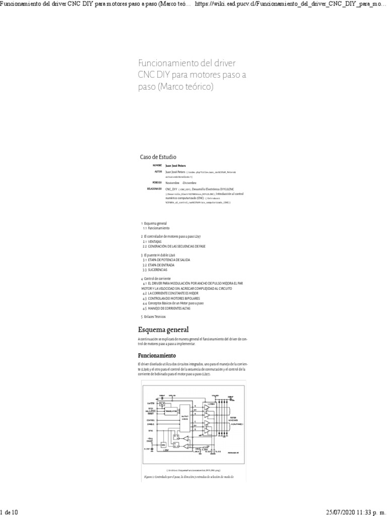 Guía CNC DIY: Controladores L297/L298 | PDF | Inductor | Circuito integrado