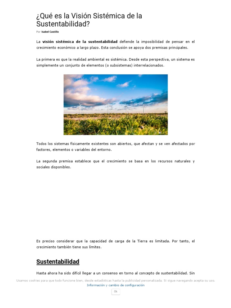 ¿Qué Es La Visión Sistémica de La Sustentabilidad | Descargar gratis PDF | Sustentabilidad ...