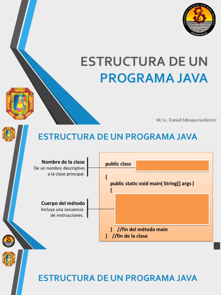 2 - Estructura de Un Programa en Java PDF | PDF | Java (lenguaje de ...