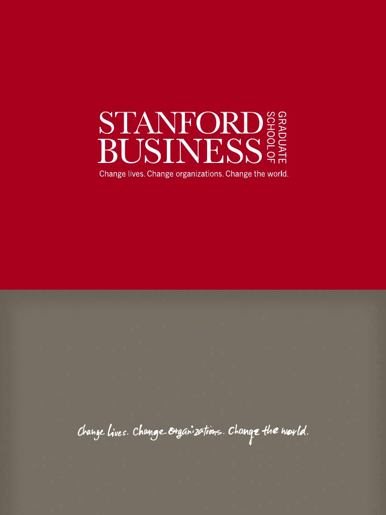 Stanford MBA Program Overview 2014 | PDF | Schools | Business