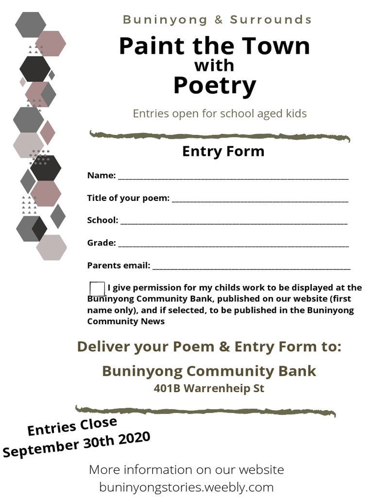 Poetry Entry Form | PDF