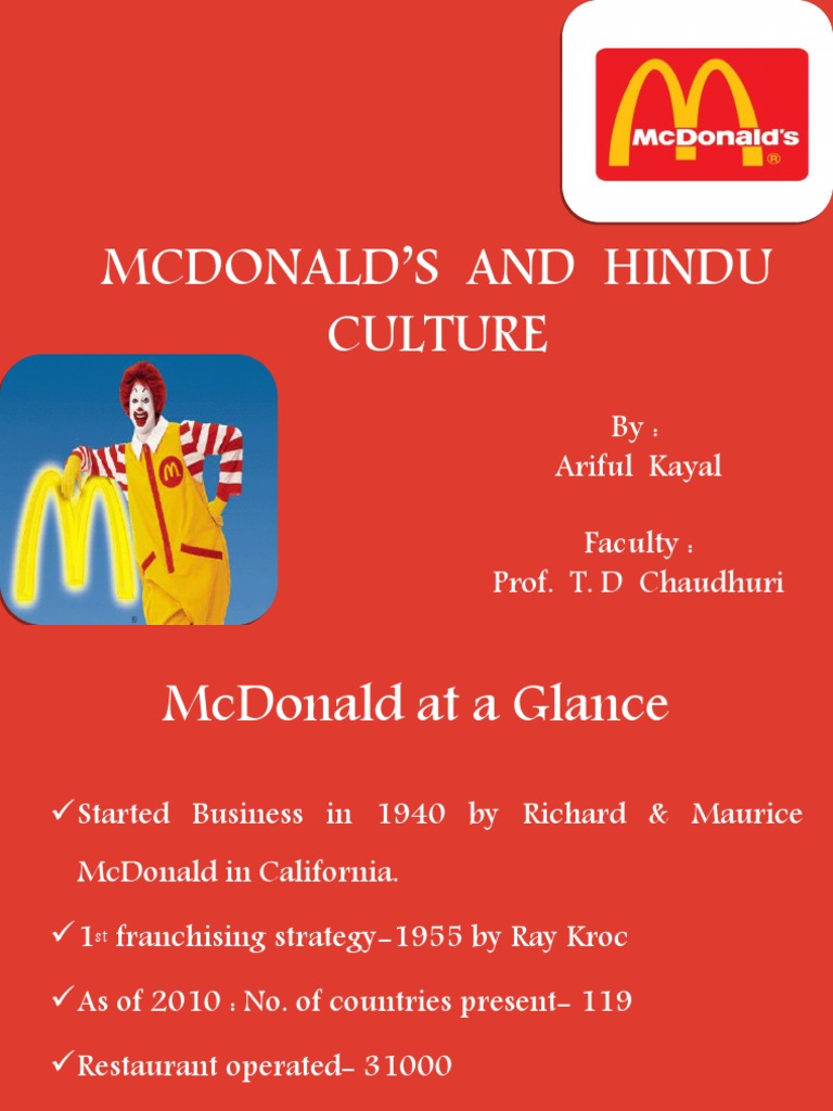Mcdonald - S and Hindu Culture | PDF