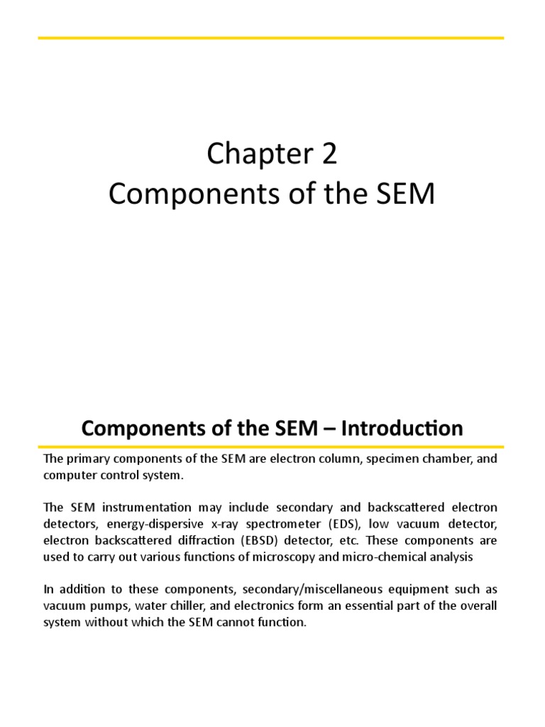 Scanning Electron Microscopy - Chapter 2 | PDF | Scanning Electron ...