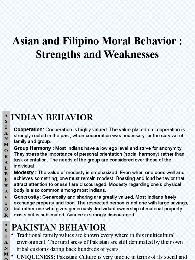 Filipino Moral Behavior: Strengths & Weaknesses | PDF | Value (Ethics ...